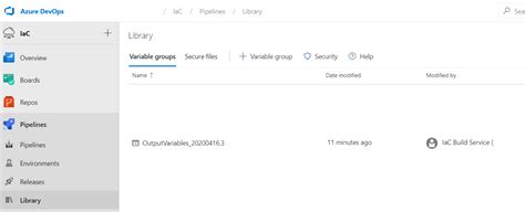 saving runtime variables to azure devops variable groups co4