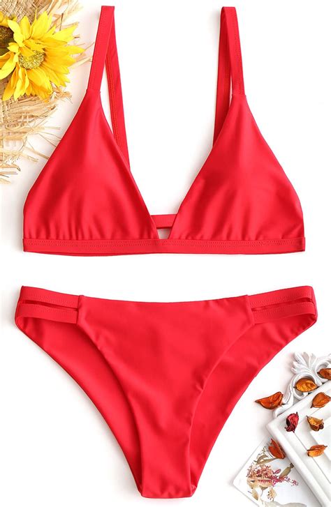 Its Really A Paired Distinctive Bikini Swimwear Featuring A Solid