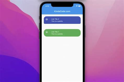 how to create rounded listtile in flutter kindacode