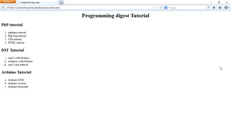 html tags html tags attributes html ordered unordered