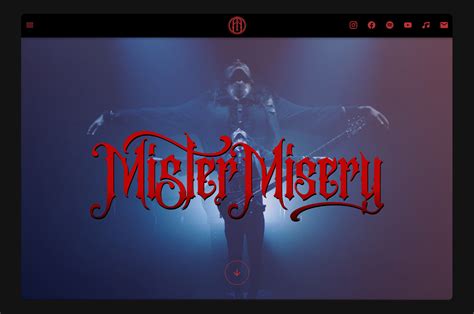 mister misery website for a metal band built with vue js