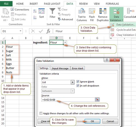 excel drop down list how to create edit and remove a