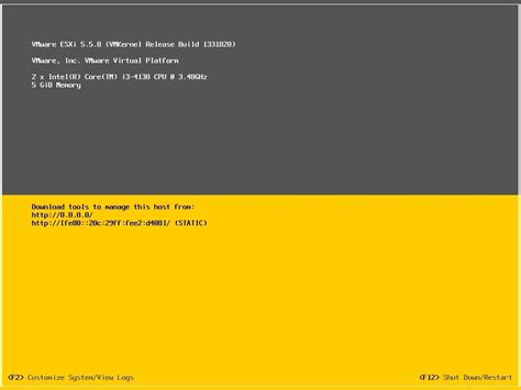 Basic Esxi Configuration Vmware Esxi