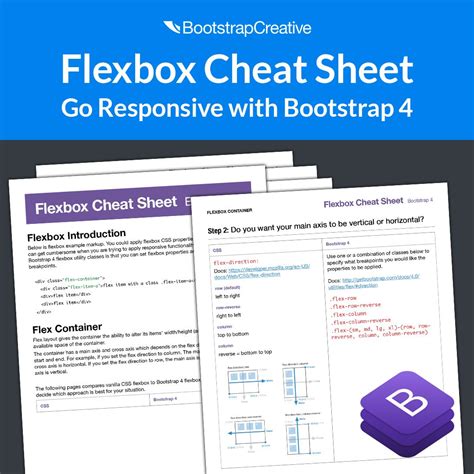 flexbox cheat sheet and bootstrap flex cheatsheet [free pdf download]