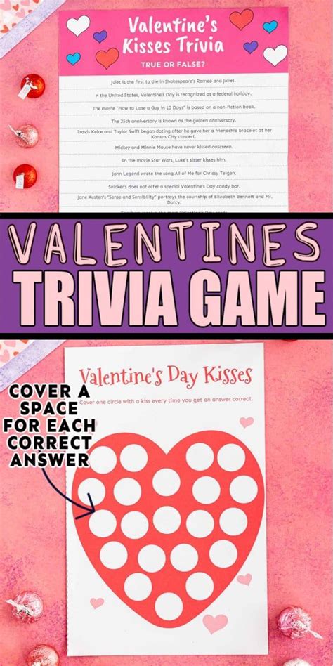Valentines Kisses Trivia Game In 2024 Valentines Day Trivia