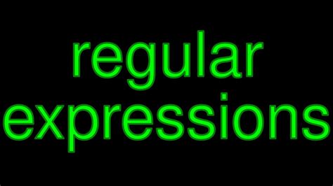 regular expressions regex all the basics youtube