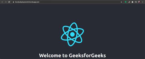 how to deploy react app to heroku geeksforgeeks