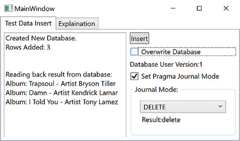 create or replace table sqlite database