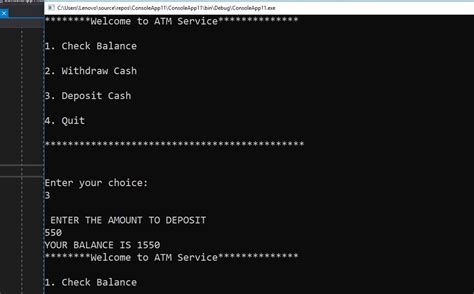 display the atm transaction in c programming pseudocode example c
