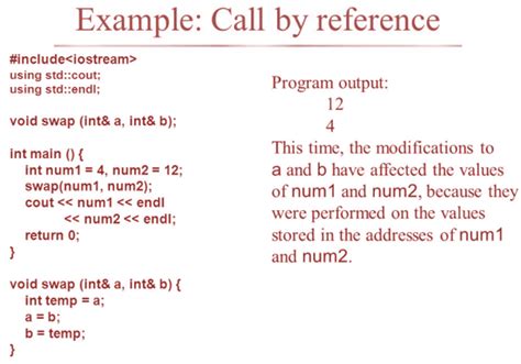 computer science function call by reference and inline function