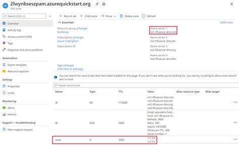quickstart create an azure dns zone and record azure resource