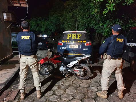 Em Abel Figueiredo Pa A Prf Recupera Motocicleta Roubada E Prende