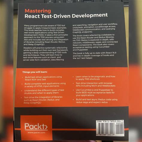 mastering react test driven development hobbies and toys books