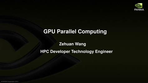 ppt gpu parallel computing powerpoint presentation free download