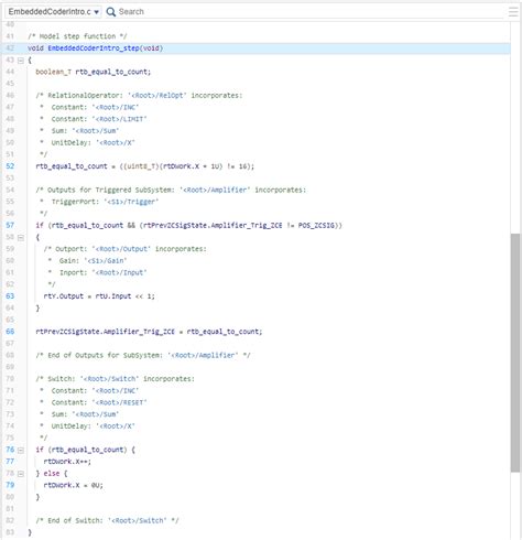 generate code using embedded coder matlab and simulink