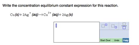 Solved Write The Concentration Equilibrium Constant