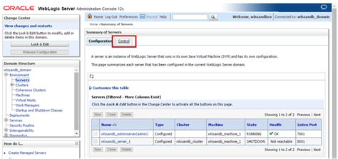 restarting weblogic servers in an oracle java cloud service instance