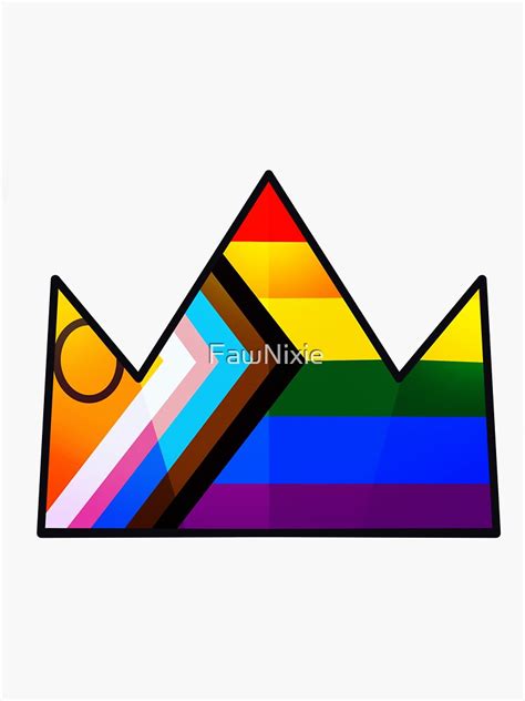 Intersex Inclusive Pride Crown Sticker For Sale By Fawnixie Redbubble