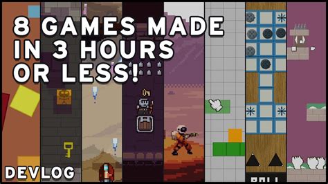 making games in 3 hours or less game dev challenge devlog youtube