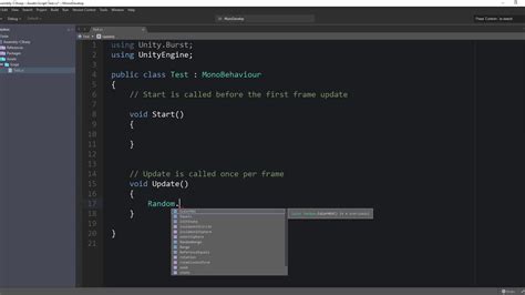 getting intellisense and autocomplete monodevelop unity 2018 2019