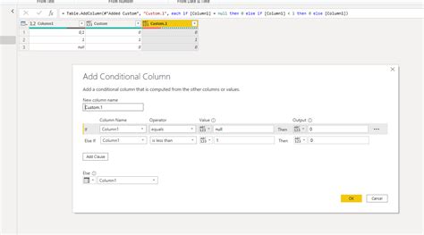 solved power query conditional column with null values microsoft
