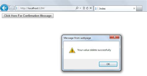 confirmation message box in controller in mvc using javascript