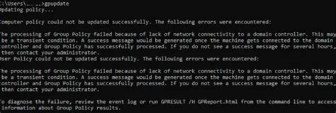 Error Processing Group Policy In Windows