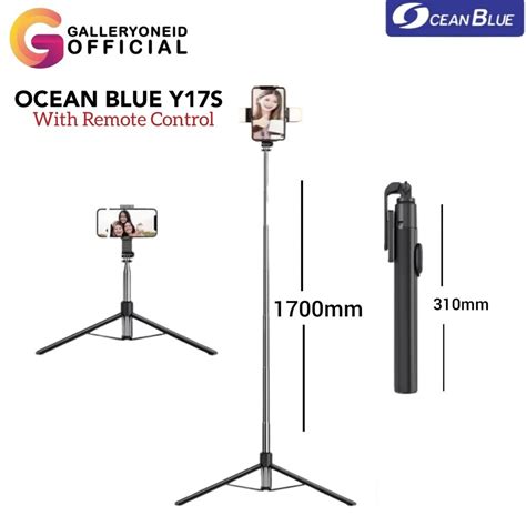 Jual Tripod Bluetooth Remote Y17s Dual Lampu Led 1 7m Tongsis Oceanblue