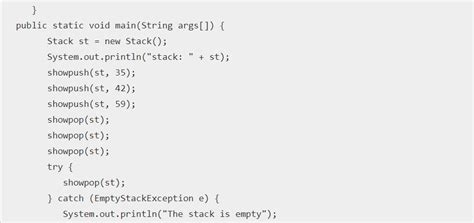 java stack class push and pop methods developer helps