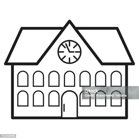Ikon Rumah Besar Desain Tradisional Ilustrasi Vektor Gambar Stok