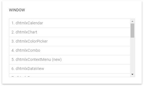 javascript window window overview dhtmlx suite 7 docs