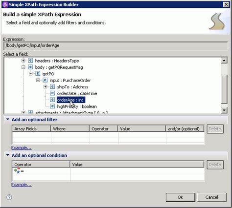 example using conditions in xpath expressions