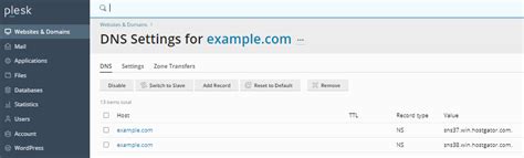 dns glue hostgator support