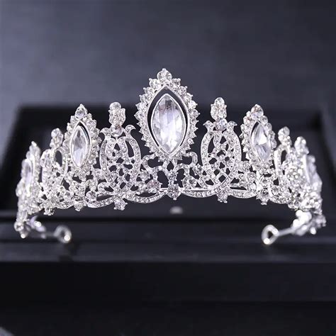 Crystal Tiaras Princess Queen Crown Bride Headband Pageant Temu