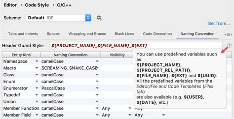 header guards clion documentation