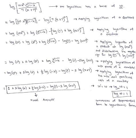 [solved] Use Properties Of Logarithms To Expand The Logarithmic