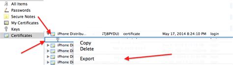 ios where to get private key for iphone developer certificate