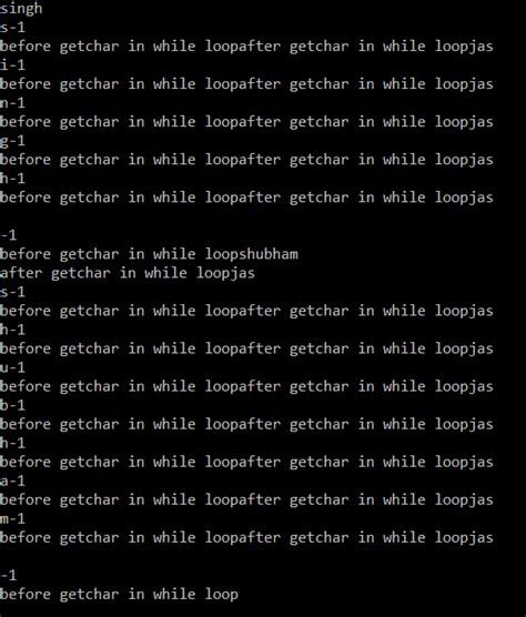 getchar working in c stack overflow