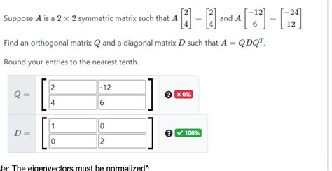 Solved Suppose A Is A 2×2 Symmetric Matrix Such That