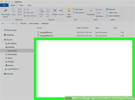 how to merge text txt files in command prompt 6 steps