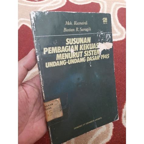 Jual Susunan Pembagian Kekuasaan Menurut Sistem Undang Undang Dasar