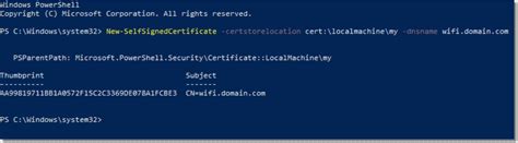 create a self signed certificate with powershell 4sysops