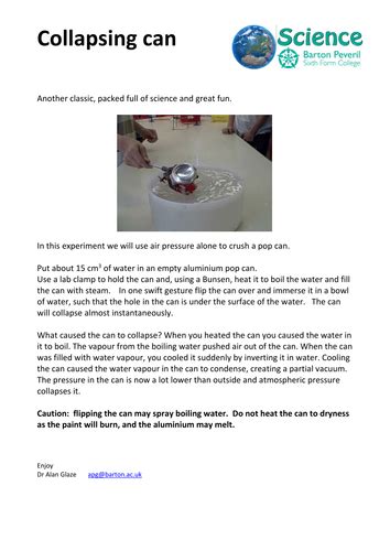 collapsing can teaching resources