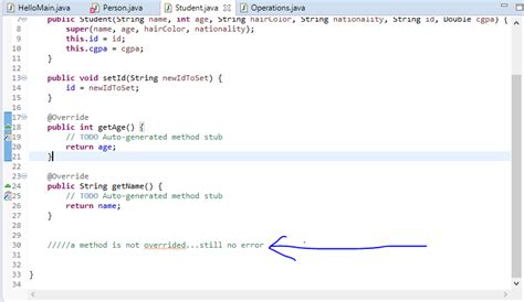 eclipse java method is not overridden still no error