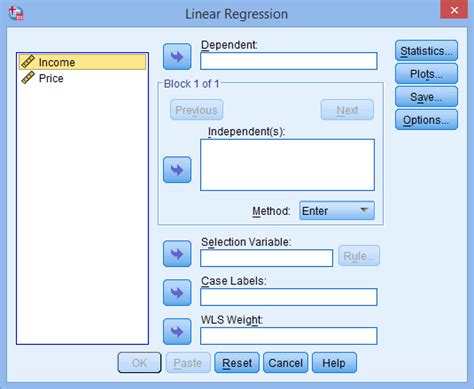linear regression analysis in spss statistics procedure assumptions