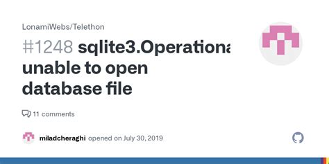 sqlite3 operationalerror unable to open database file · issue 1248