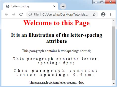 css letter spacing