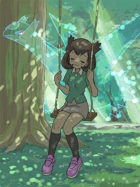 Safebooru 1girl Aoaomzir Bangs Bianca Pokemon Heroes Black Socks