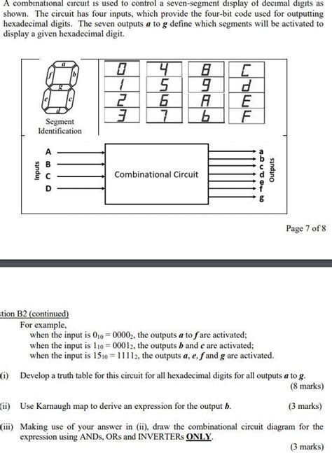 solved a combinational circuit is used to control a seve
