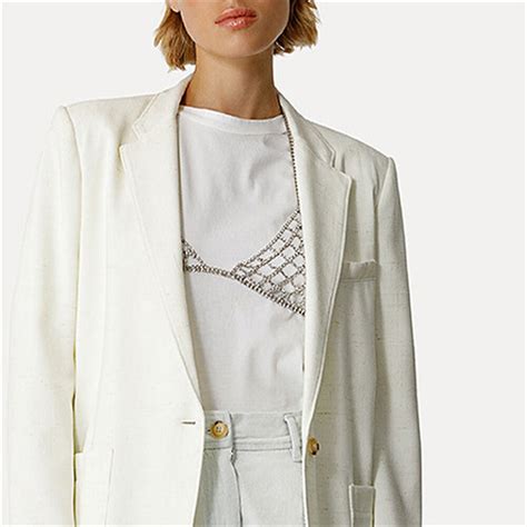 Ins Fashion Shiny Rhinestone Mesh Hollow Chest Chain Ladies Nightclub